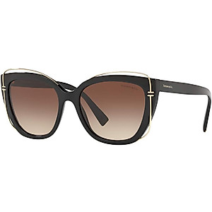 Tiffany & Co. TF4148 - 80013B Sunglasses BLACK W/ BROWN GRADIENT LENS 54mm