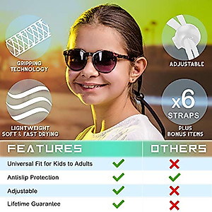 Anchor Glasses Straps Sunglasses Strap Adjustable Stretch Universal Fit for Kids to Adult Sport Eyewear Holder Retainer
