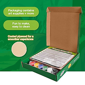 CoolToys Intrepid Insects Paint n' Play 3D Model and Craft Kit - Educational and Fun 3D Wooden Models Building and Painting Set for Kids Ages 6+ - Creative STEM Art Project for Boys and Girls