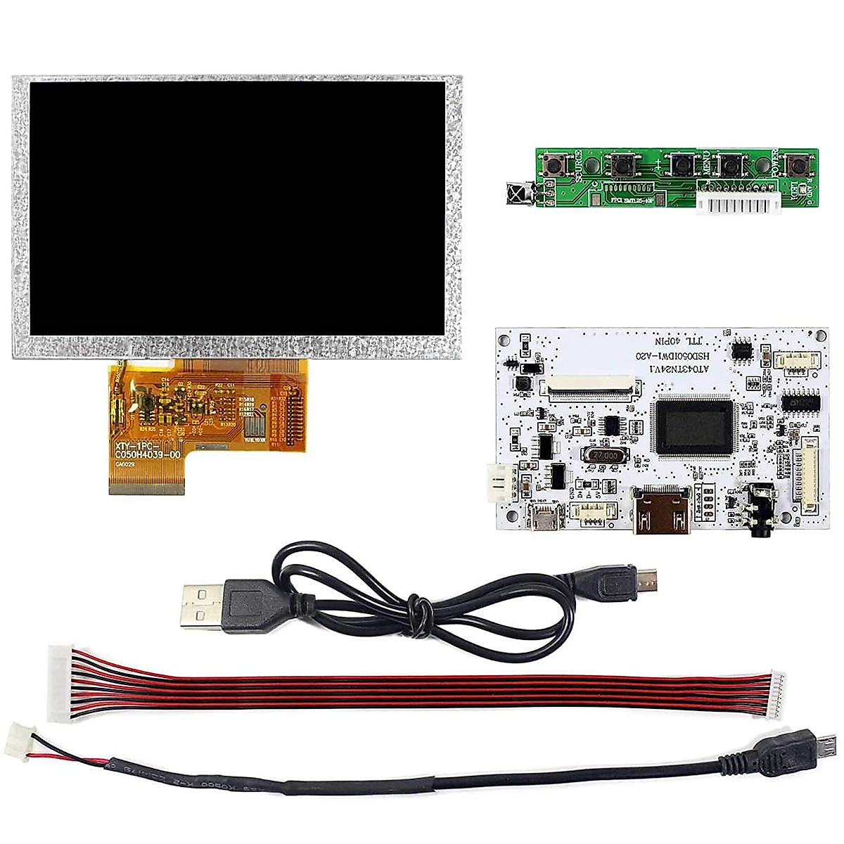 VSDISPLAY 5" 5 inch 800X480 TFT LCD Screen 40pin with HD-MI Controller Board