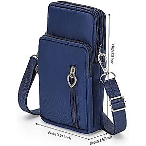 Women Crossbody Cell Phone Purse Wristband Sport Armband Wallet Bag Zipper Nylon Handbags