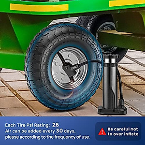 Winisok 4.10/3.50-4 Tire and Wheel Air Filled, 10'' Heavy-duty Pneumatic wheelbarrow wheel Tires Replacement with 5/8'' Axle Bore Hole for Gorilla Carts, Wagon, Garden Carts, Generators (4 Pack)
