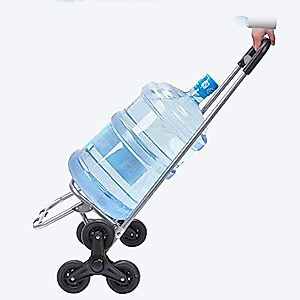 Shopping Trolley on Wheels Multi Function Shopping Cart Large Capacity Lightweight Wheeled Trolley 6 Wheels Blue Push Cart Bag Storage Hand Trucks,