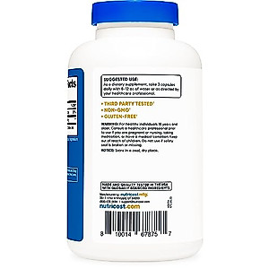 Nutricost Calcium Lactate 2,100mg; 180 Capsules - Vegan, Non-GMO and Gluten Free, 60 Servings