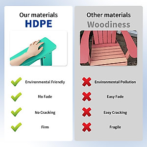 ISYIESA Outdoor HDPE Adirondack Chair (Aruba)