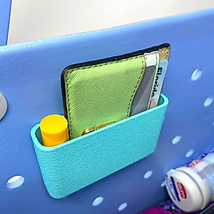 FRESHe BOGLETS - Wallet Holder Organizer Charm Accessory Compatible with Bogg Bags - Keep Wallet Handy with your Tote Bag - Fits Inside of the Bag - Multiple Color Options! (Teal)