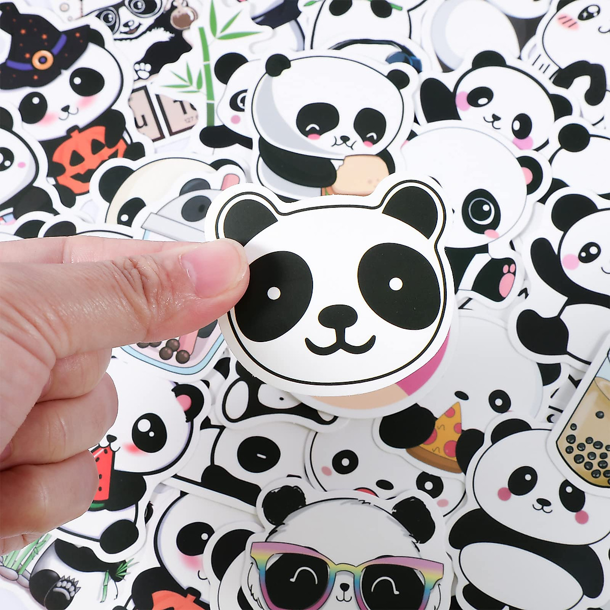 100 Pcs Panda Stickers for Kids Laptop Water Bottles Phone Computers Luggage Cute Panda Stickers Panda Gifts Panda Party Decorations Panda School Supplies Cartoon Stickers Pack