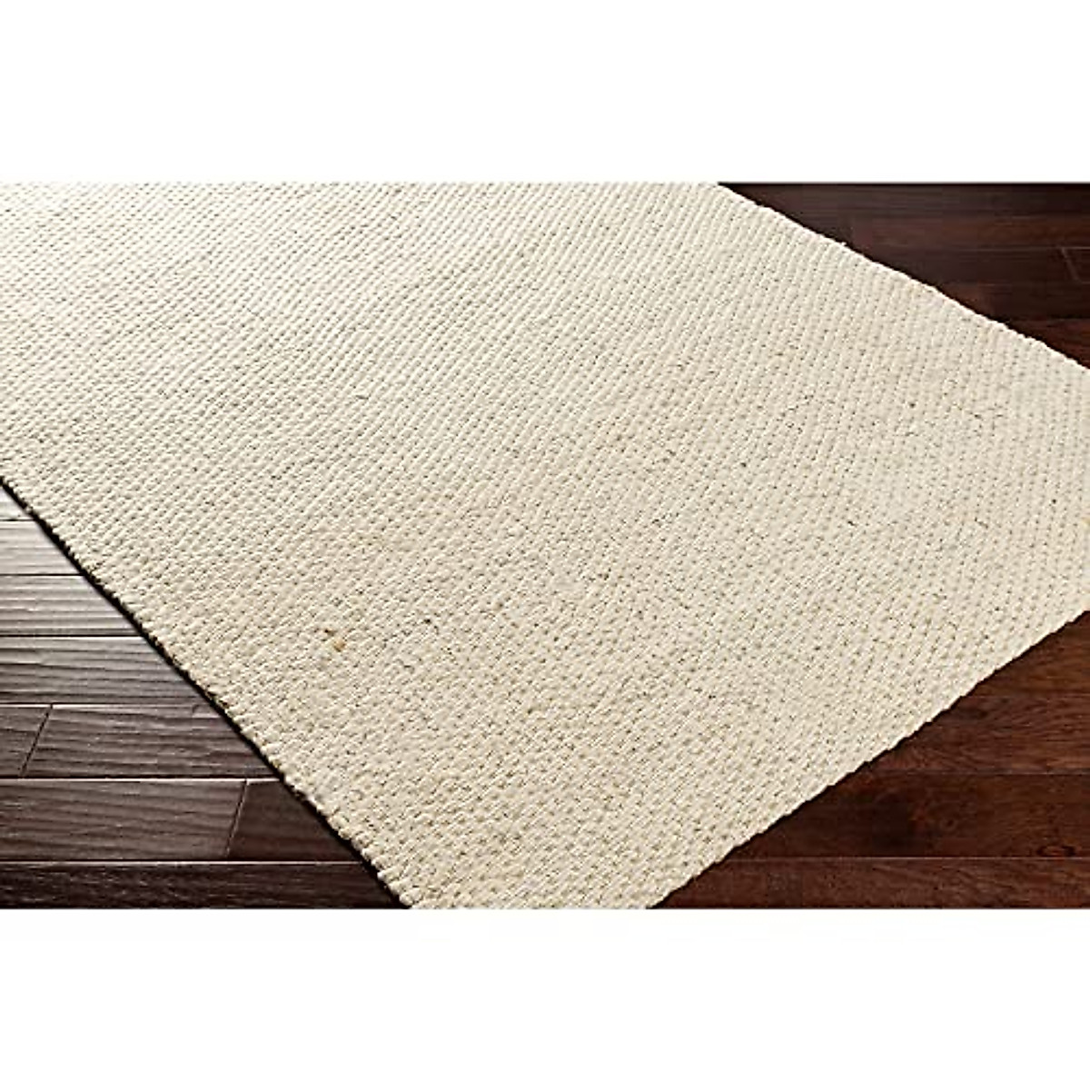 SURYA Coil Bleached Natural Jute Area Rug,4' x 6',Off-White