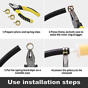 OCR 200Pcs 6-22mm Fuel Hose Line Spring Clip Clamps Fasteners Silicone Vacuum Hose Pipe Clamp Steel Wire Air Tube Water Pipe Clip10Sizes