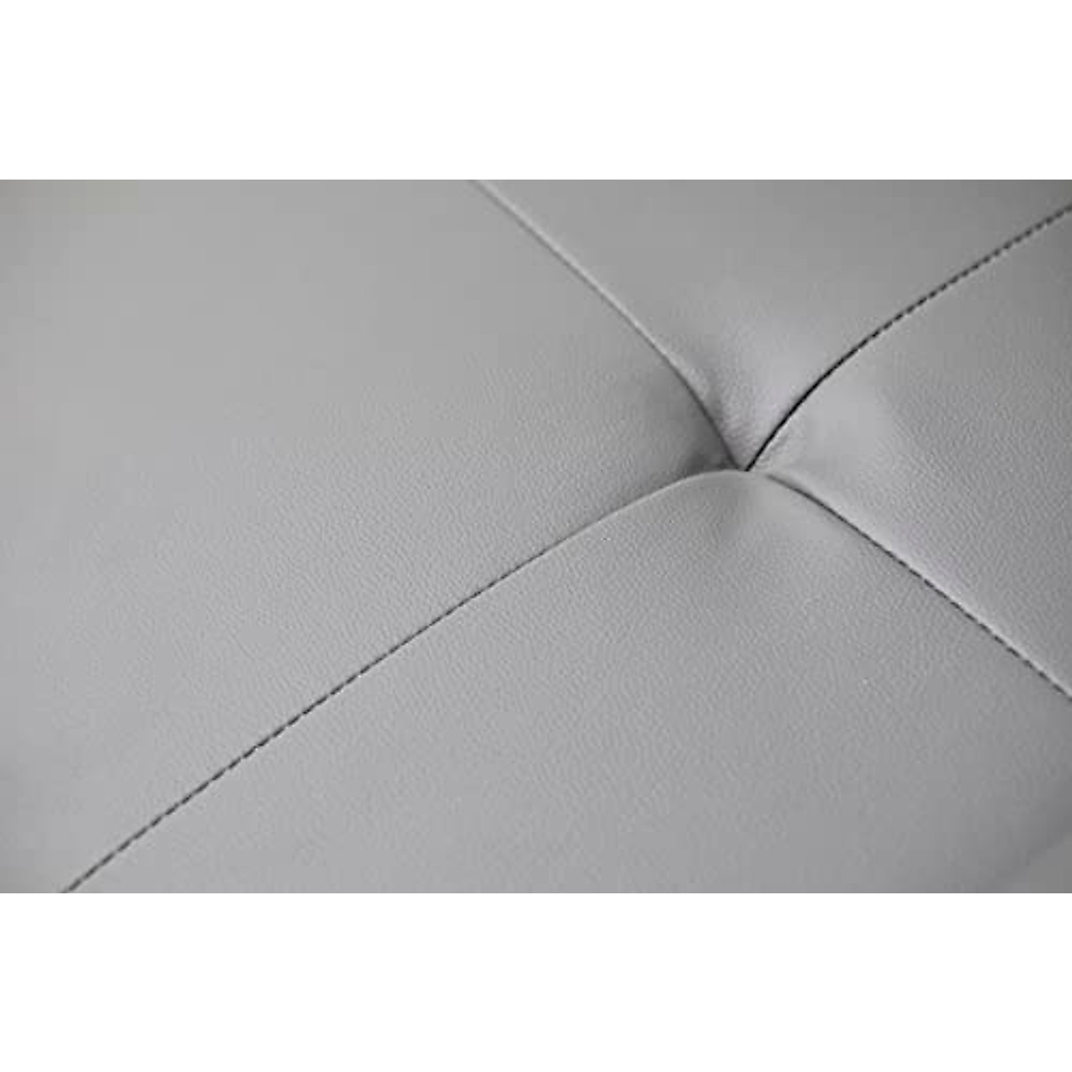 Morhome Leather Futon Bed Convertible Folding Couch for Living Room Sectional Sleeper Sofa for Small Space with Cup Holder and Removable Armrest Gray, Grey