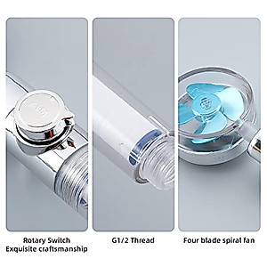 Essbhach Shower Head with Handheld, High Pressure Hand Held Turbo Shower Head Rainfall, Hydro Jet Shower Head Kit with 3 Filters, Turbocharged Shower Head,Easy to Install,Blue