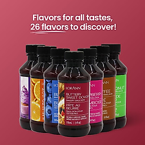 Lorann Oils Buttery Sweet Dough Bakery Emulsion: Authentic Sweet Dough Taste, Ideal for Amplifying Sweet Bready Notes in Baked Goods, Gluten-Free, Keto-Friendly, Sweet Dough Flavoring Essential