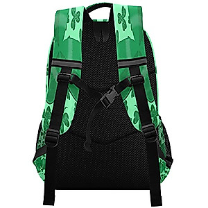 YoCosy St Patrick Lucky Clover Backpack School Bookbag Laptop Purse Casual Daypack for Teen Girls Women Boys Men College Travel
