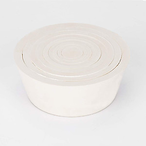 Labasics Filter Adapter Cones, Durable Tapered Collar Rubber Stopper Buchner Funnel Flask Cones Adapter Set, Wear Resistance Smooth Surface, Pack of 9, White