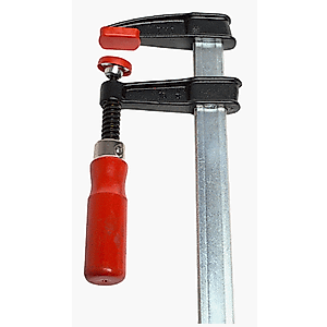 BESSEY Light Duty Tradesman's Bar Clamp - 2.5x36 In - TGJ2.536 - Woodworking Clamps with Wooden Handle, Ideal for Home Improvement & Workbench Projects, carpentry and Cabinetry, Black & Red