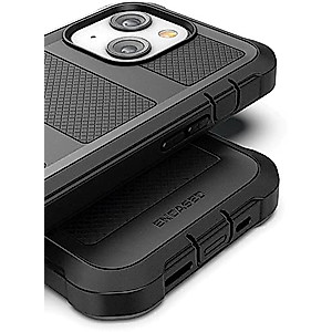 Encased Falcon Armor Designed for iPhone 13 Mini Case with Screen Protector - Ultra Protective Full-Body Cover (Built-in Screen Guard) Black