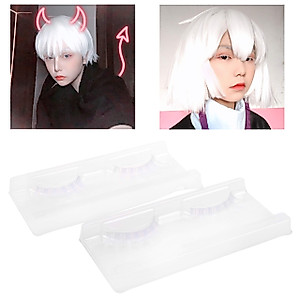 Kare & Kind White False Eyelashes - Lightweight and Natural Looking Fake Extensions - Ideal for Cosplays, Masquerades, Costume Parties, Photoshoots - Easy to Apply -2 Pairs