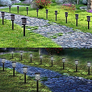 MAGGIFT 12 Pack Solar Pathway Lights Outdoor LED Solar Powered Garden Lights for Lawn, Patio, Yard, Walkway, Driveway