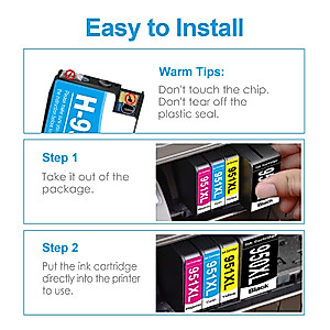 Galada Remanufactured Ink Cartridges Replacement for HP 950 951 XL 950XL 951XL Combo Pack for Officejet Pro 8600 8620 8610 8100 8660 8600 Plus Printer (4-Pack)