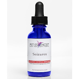 Pet Essences - Seizures Formula for Dogs, Cats, and Horses - 1oz, Safe & Natural Dog Calming Drops, Pet Seizure Support for All Species, Breeds & Ages - Featuring Organic Crowea, Impatiens & Saguaro