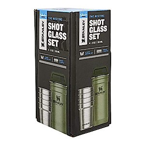 Stanley 10-01705-033 The Nesting Shot Glass Set Hammertone Green Set of 4-2OZ/59mL
