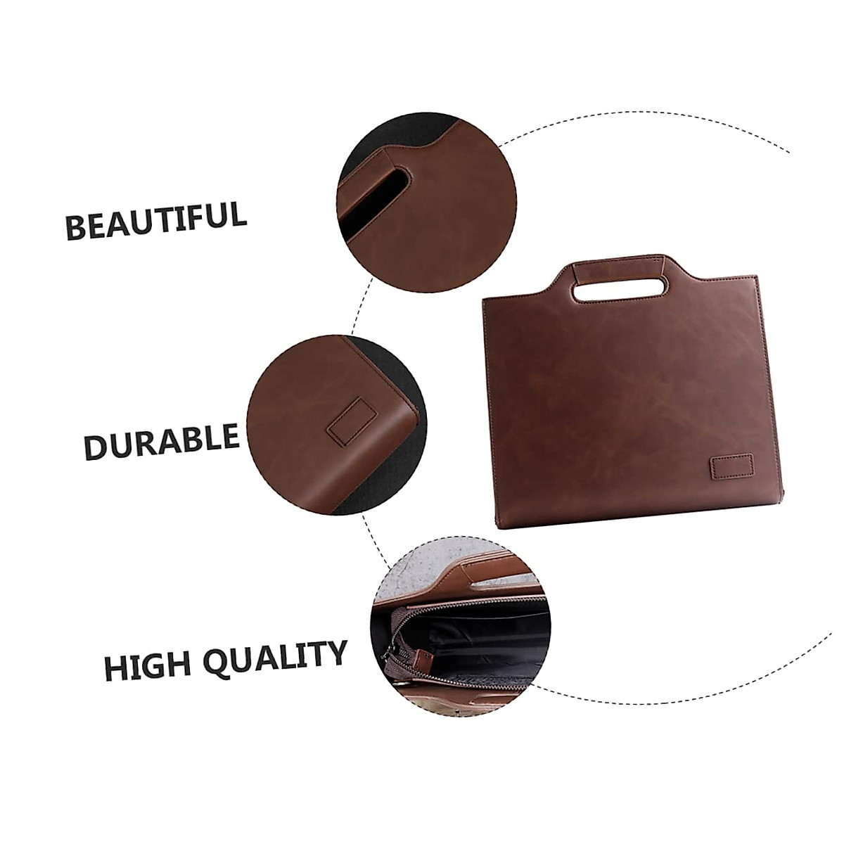 VALICLUD Pu Leather Laptop Bag for Men Messenger Bag Briefcase for Men Male Briefcase Computer Storage Bag