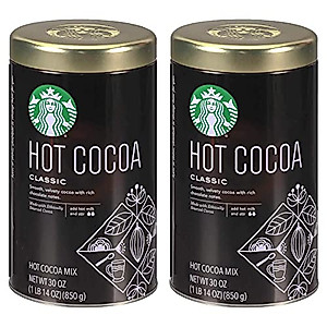 Starbucks Classic Hot Cocoa Mix, 30-Ounce Tin (Pack of 2)