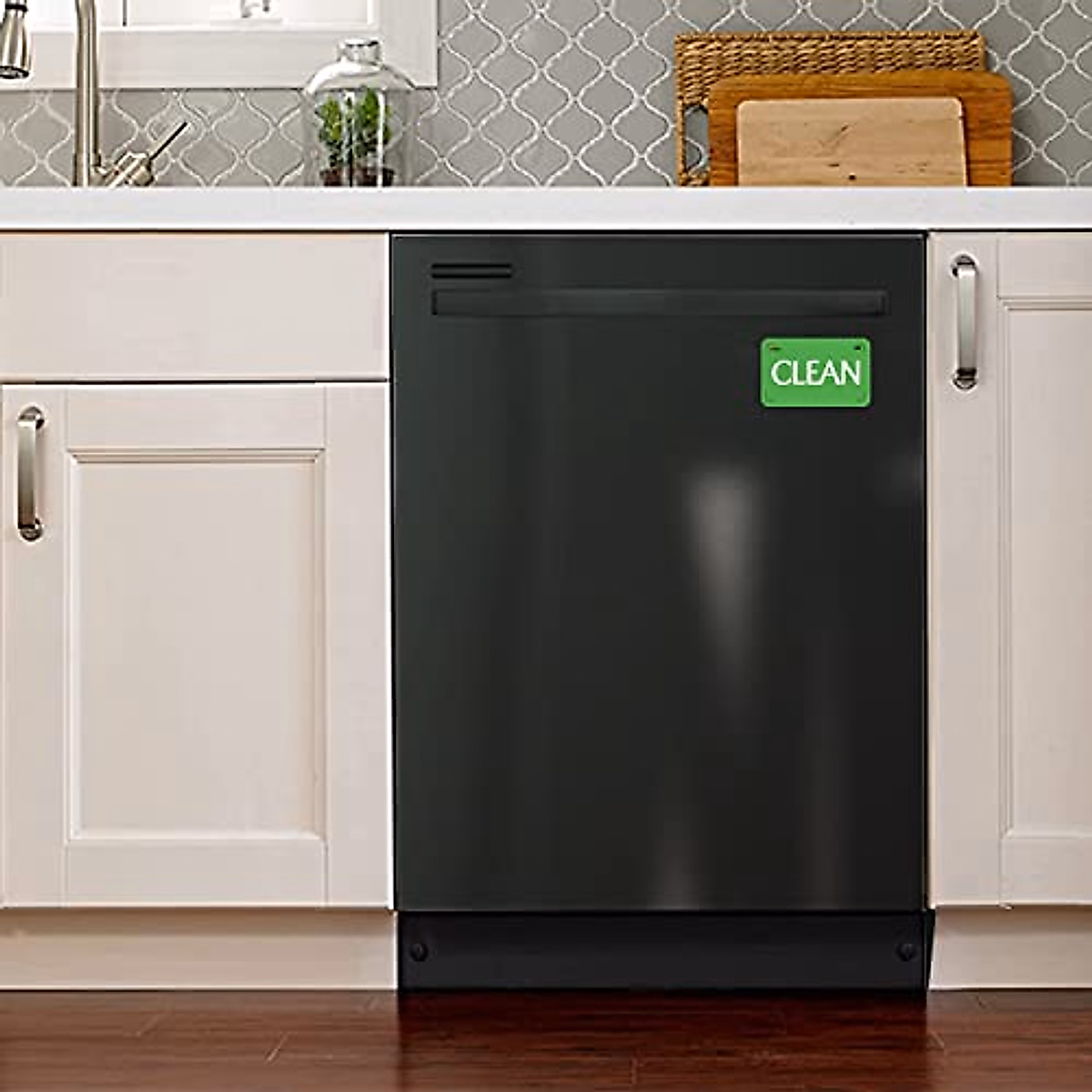 Dishwasher Magnet Clean Dirty Sign,Reversible Strong Kitchen Flip Indicator, Bonus Universal Magnetic Plate,Red Green Design Indicator for Dishwashers