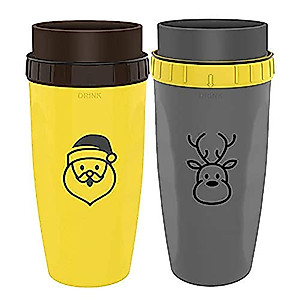 CHENGNAN Twizz Coffee Cup Aperture Mug with Straw Double Silicone TikTok Leak Proof and Insulated Revolutionary Twist Plastic Travel Mug, Lidless Panda