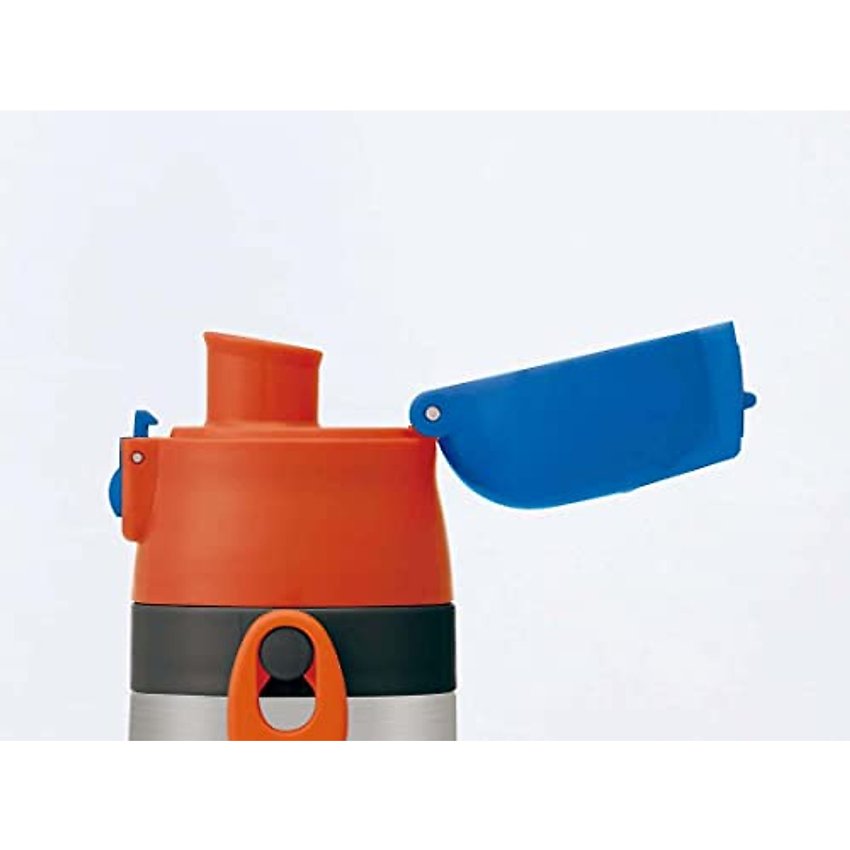 Skater SKDC4 Children's Water Bottle, 2-Way, Direct Drinking, One-Touch Cup Included, Super Mario, Diameter 2.7 x Height 9.1 inches (68 x 230 mm), 15.2 fl oz (430 ml), Stainless Steel, Kids Boys