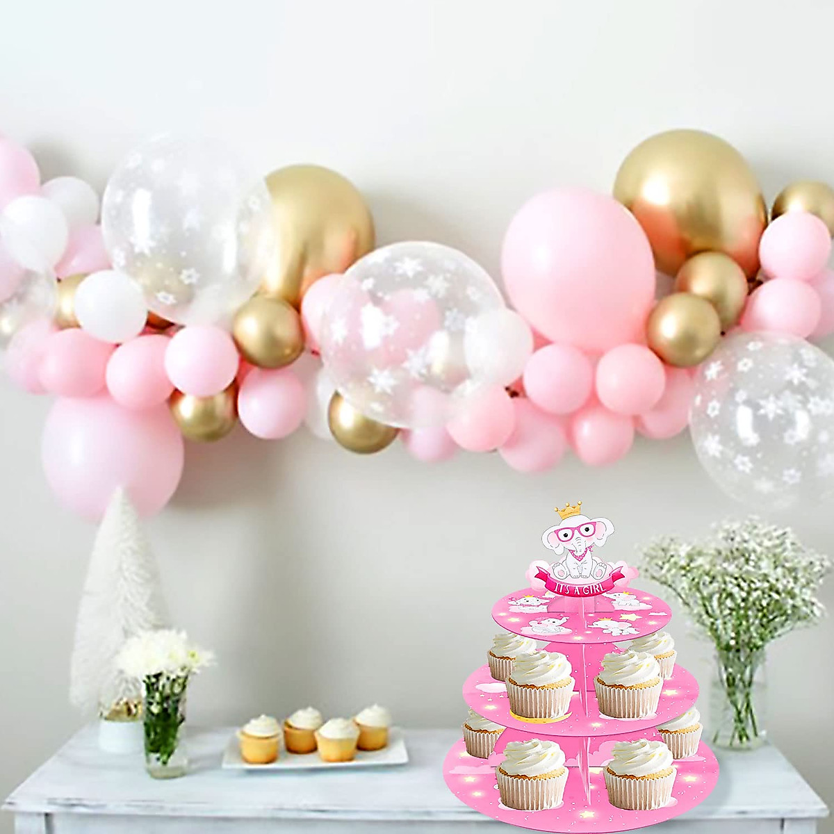Pink Elephant Centerepiece Elephant Party Supplies Elephant Baby Shower Decorations Elephant Baby Shower Table Decoration Little Peanut Baby Shower Decorations