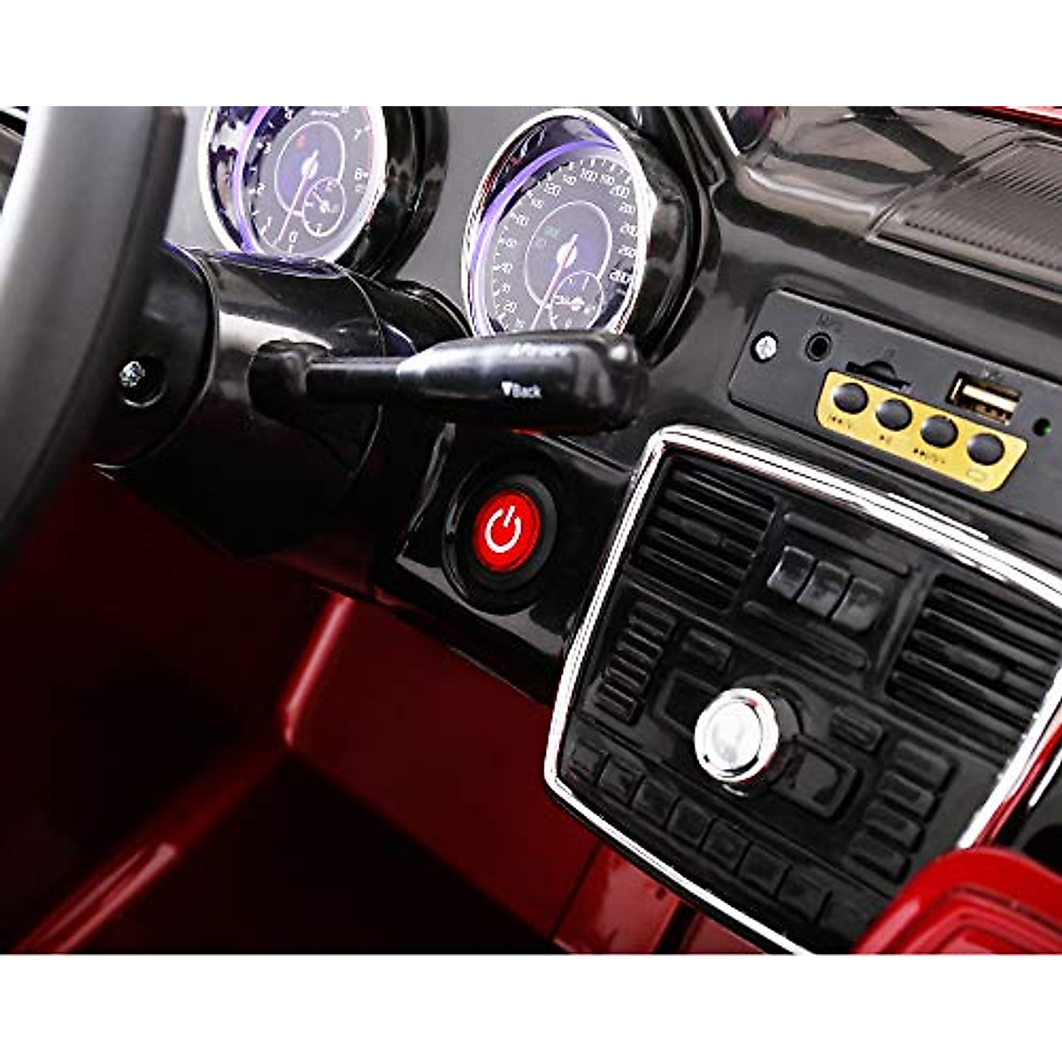 Kids Ride on Powered Car Licensed Mercedes-Benz 12V Remote Controller, mp3 Player /USB/TF Cards Bluetooth Foot pendal for Ages 3 up-Red