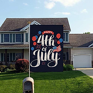 4th of July Garden Flag Vertical Double Sided |Yard Decor & Decoration Outdoor -12x18 Inch