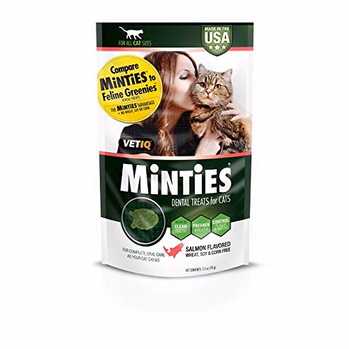 VetIQ Minties Dental Cat Treats Salmon Flavor 2.5