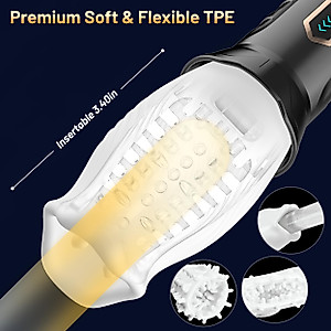 Rotating Male Masturbator Male Sex Toys for Men, Vibrating Adult toys for Men Sex toys Stroker with 5 Rotating & 10 Vibrating Modes, Male Vibrator Electric Pocket Pussy for Men Blowjob Sex Machine