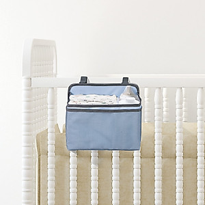 Hanging Diaper Caddy Organizer,Baby Diaper Organizer Bag Storage for Baby Essentials- Baby Diaper Stacker for Crib,S01 BLUE