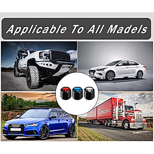 Ajxn 4 Pack Skull Car Wheel Tire Valve Stem Caps Airtight Dust Proof Covers Universal Tire Air Valve Caps, Trucks, Bicycles, Car Accessories for Men and Women Red