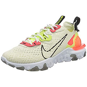 NIKE Women's Race Running Shoe, Pale Ivory Black Volt Laser Crimson, 6 us