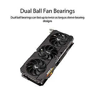 ASUS TUF Gaming NVIDIA GeForce RTX 3080 V2 OC Edition Graphics Card (PCIe 4.0, 10GB GDDR6X, LHR, HDMI 2.1, DisplayPort 1.4a, Dual Ball Bearings, Military-Grade Certification, GPU Tweak II) (Renewed)