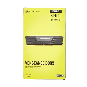 CORSAIR VENGEANCE DDR5 RAM 64GB (2x32GB) 5600MHz CL40-40-40-77 1.25V Intel XMP Desktop Computer Memory - Black (CMK64GX5M2B5600C40)