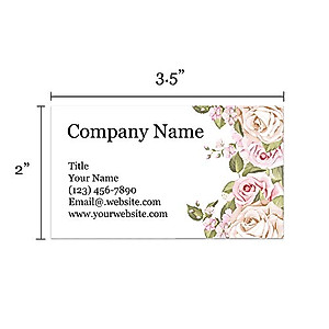 Custom Printed 100% Recycled Card Stock Business Cards - Thick Sturdy Stock - 3.5" x 2" - 100% Recycled Content - 100% Made in the U.S.A. (Rose Pink, 100)