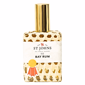 St. John Bay Rum Aftershave and Cologne | Made with Bay Leaves from The Virgin Islands | Bay Leaf After Shave Fragrance for Men | (4 oz)