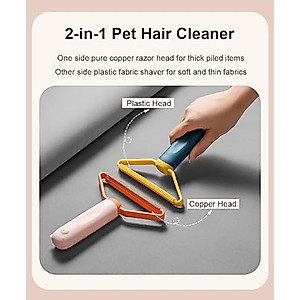 SUJAYU Pet Hair Remover, 2 in 1 Pet Hair Remover Fur Remover Dog Hair Remover Cat Hair Remover, Cat Hair Remover Furniture Pet Hair Remover for Couch Pet Hair Remover for Laundry (Green)