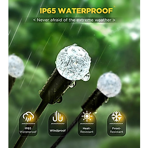 URAGO Solar Lights for Outside, New Upgraded Solar Garden Lights with 16 LED Crystal Bubble Bulbs, Solar Lights Outdoor Waterproof, Firefly Lights Outdoor Yard Patio Pathway Christmas Decorations