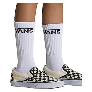 Vans Classic Crew Sock - Boys' - 3-Pack White, 10.0-13.5