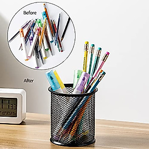 Amazon Basics Wire Mesh Pen Cup, Black