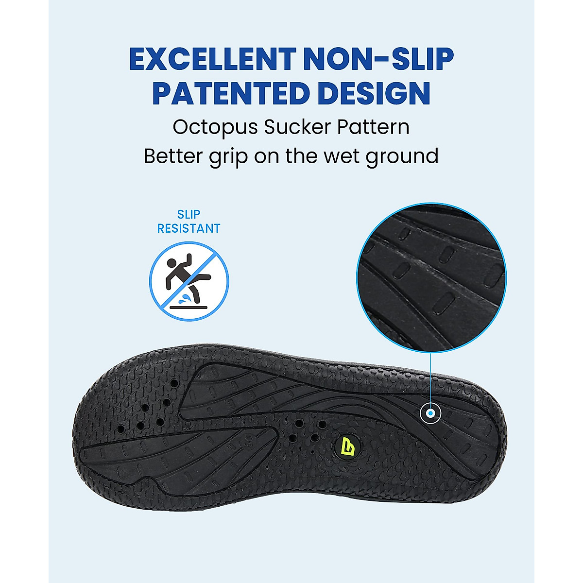 BALLOP Aqua Shoes Quick-Dry Non-Slip Water for Women Men Men's Size Mens Beach Womens Swim Socks Fishing Vacation Essentials feet Adult Swimming agua para wear Lake Woman Foot Fish flip Flops