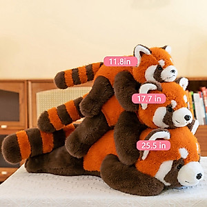 PASHMAIRE Weighted Red Panda Stuffed Animal,11IN Cute Red Panda Plush Toys Super Soft Red Panda Plush Pillow Plushie Dolls Sleeping Cushion for Boys Girls Gifts Birthday, T47B550T17LGH