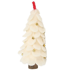 Artificial Mini Christmas Tree, New Christmas Decoration, Wool Felt Christmas Tabletop Christmas Tree, Wool Felt Christmas Tree Ornament Home New Year Party Ornament White Big Size, for Home Office