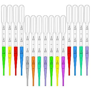 Booberry 3ml Pipettes Droppers 100Pcs Graduated Disposable Eye Dropper for Lip Gloss Essential Oils Calibrated Plastic Make up Tool for Cosmetic Use Laboratory Experiments Transfer